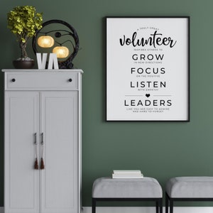 Volunteer Appreciation Gift Printable Wall Art, Volunteer Recognition ...
