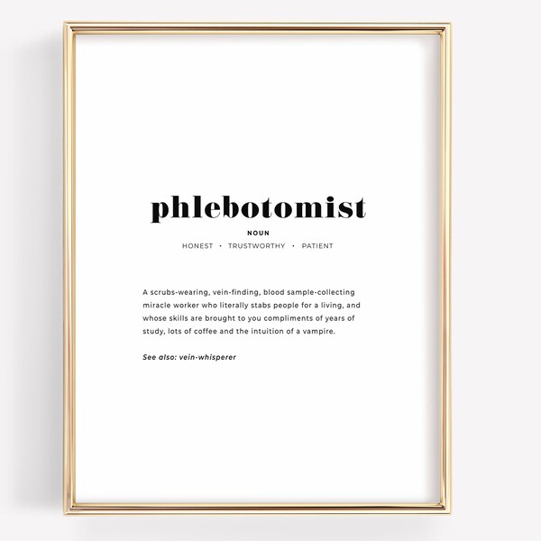 Phlebotomy Poster - Etsy
