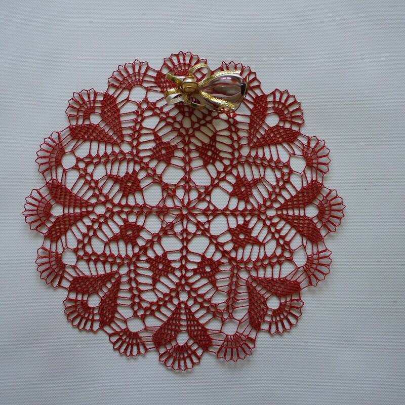 Red Doilies - Etsy