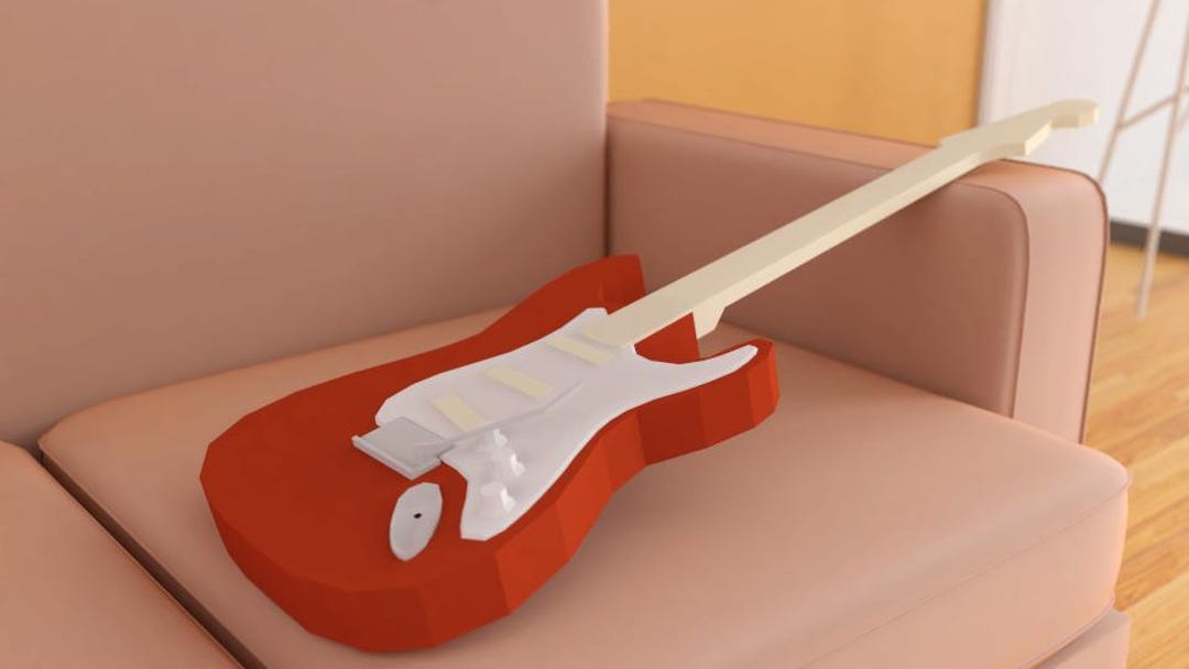 Electric Guitar Pattern - Papercraft DIY - Download, Print and Make ...