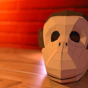 Chimp Monkey Mask Pattern Papercraft DIY Download, Print and Make Your ...