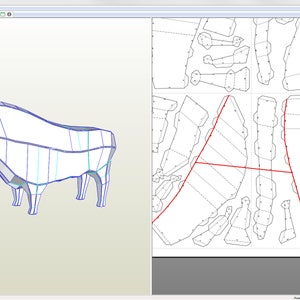 Bull Sculpture Pattern - Papercraft DIY - Download, Print and Make Your ...