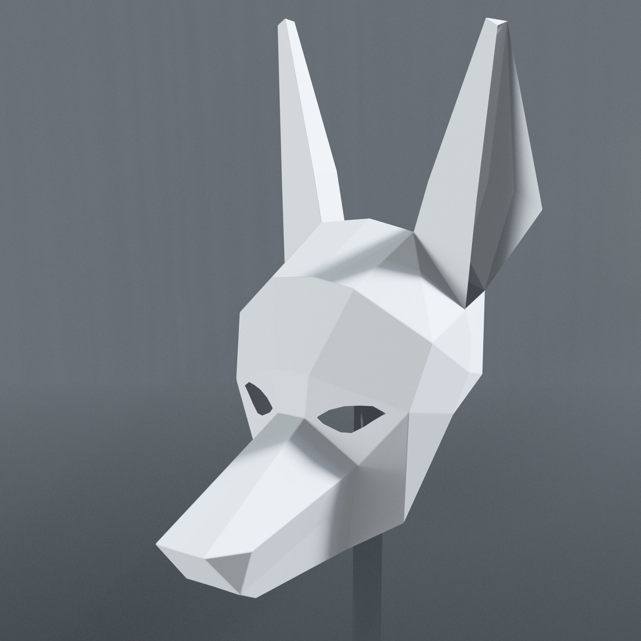 Jackal Mask Pattern Papercraft DIY Download Print and | Etsy