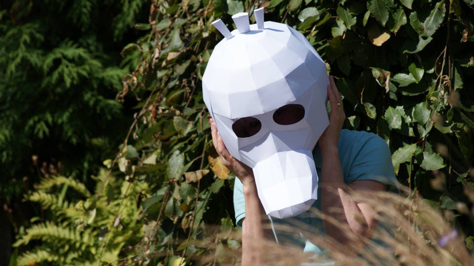 Duck Mask Pattern Papercraft Psyduck DIY Download Print - Etsy