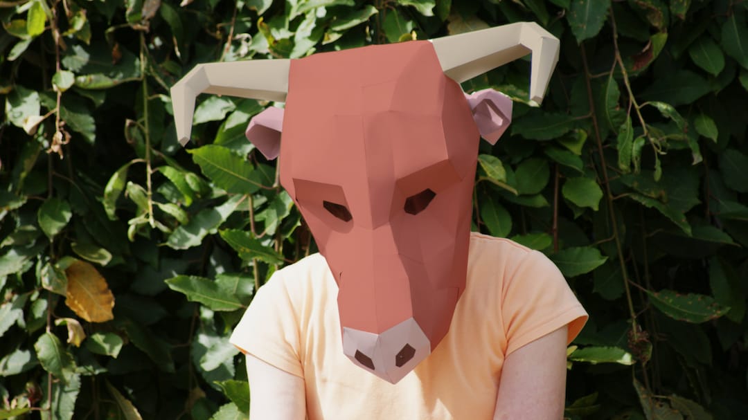 Bull Mask Pattern - Papercraft DIY - Download, Print and Make Your Own ...