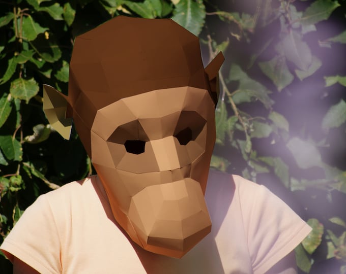 Primates Printable Coloring Masks, Ape Mask, Chimp Mask, Gorilla Mask ...