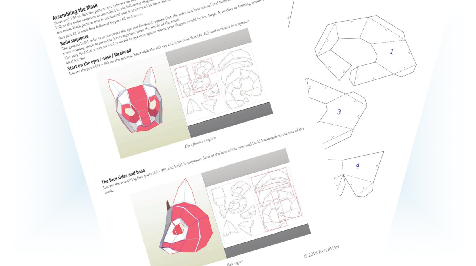 Cat Face Mask Pattern - Papercraft DIY - Download, Print and Make Your ...