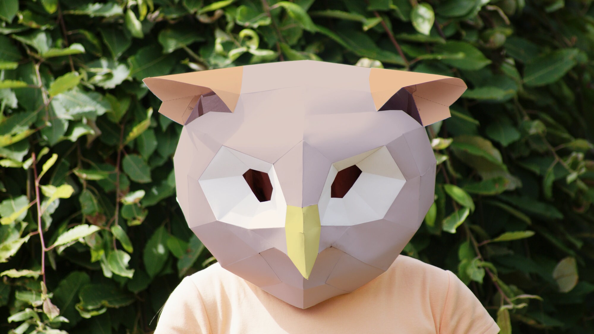 The Owl Mask - Papercraft DIY - Download, Print and Make Your Own - Etsy