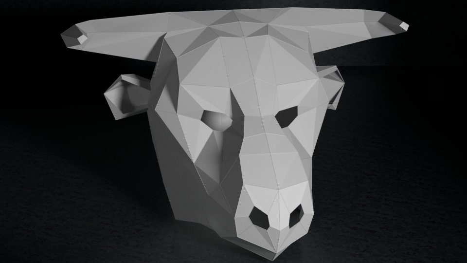 Bull Mask Pattern - Papercraft DIY - Download, Print and Make Your Own ...