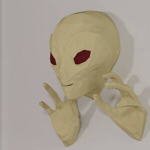 Alien Wall Sculpture Pattern - Papercraft DIY - Download, Print and ...