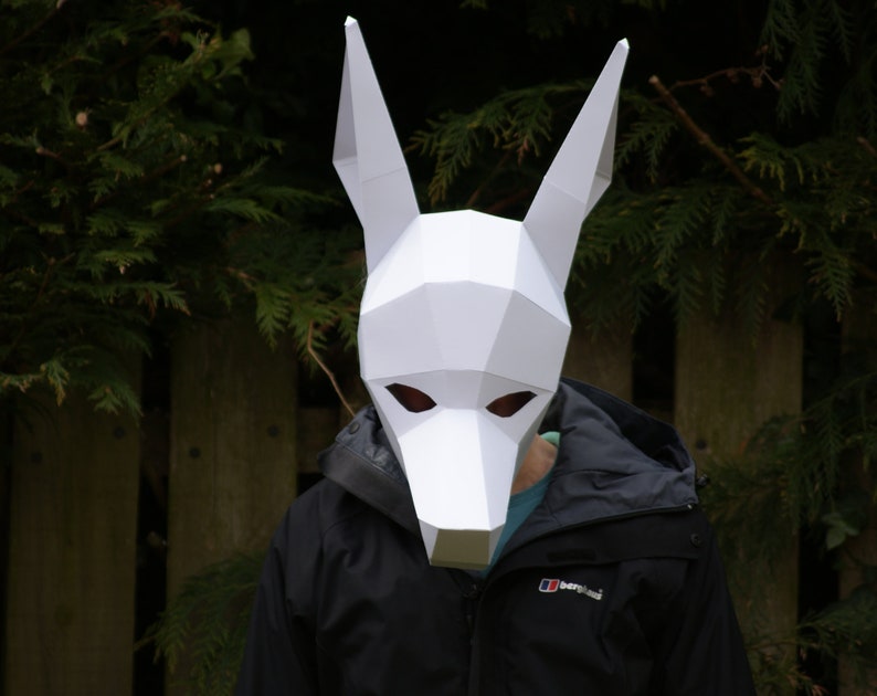 Jackal Mask Pattern Papercraft DIY Download Print and | Etsy