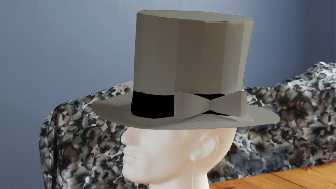 Top Hat Pattern - Papercraft DIY - Download, Print and Make Your Own - Etsy