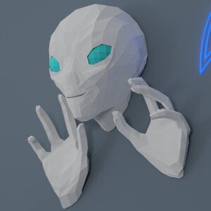 Alien Wall Sculpture Pattern - Papercraft DIY - Download, Print and ...