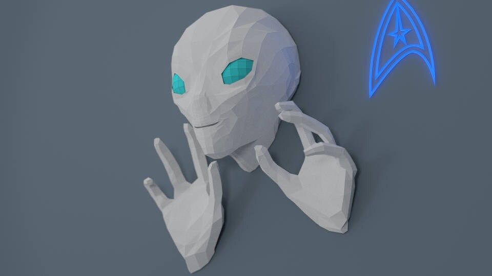 Alien Wall Sculpture Pattern Papercraft DIY Download - Etsy