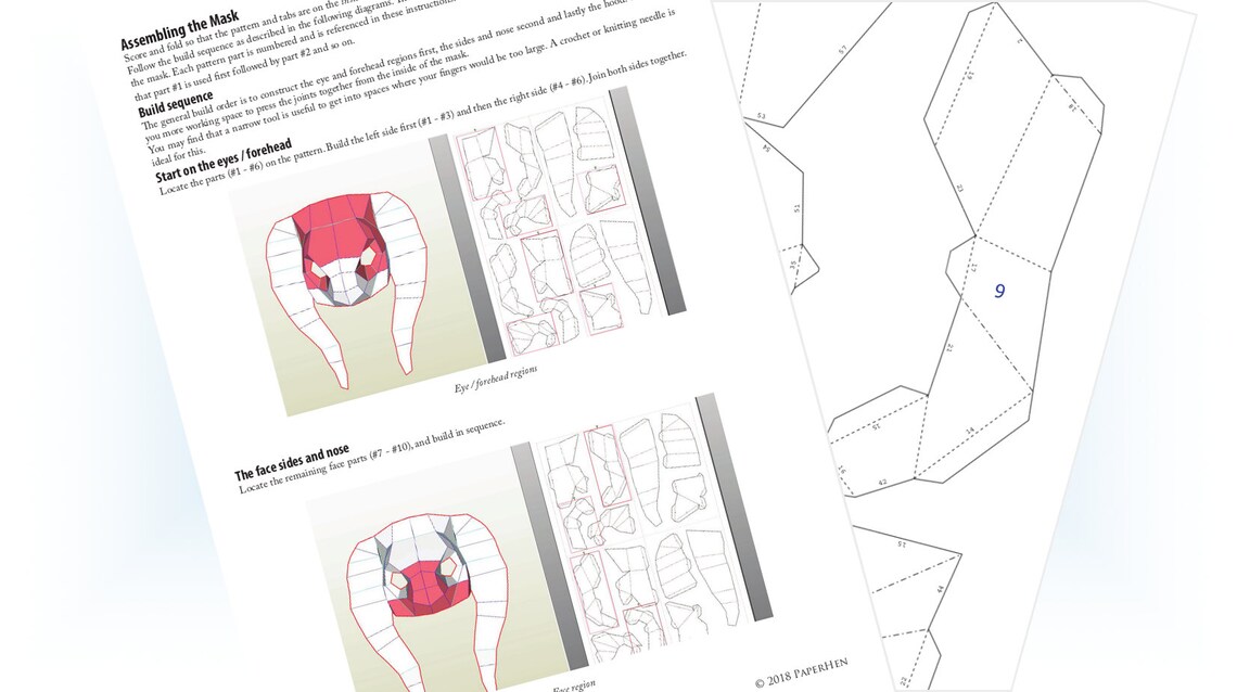 Cobra Snake Face Mask Pattern Papercraft DIY Download - Etsy