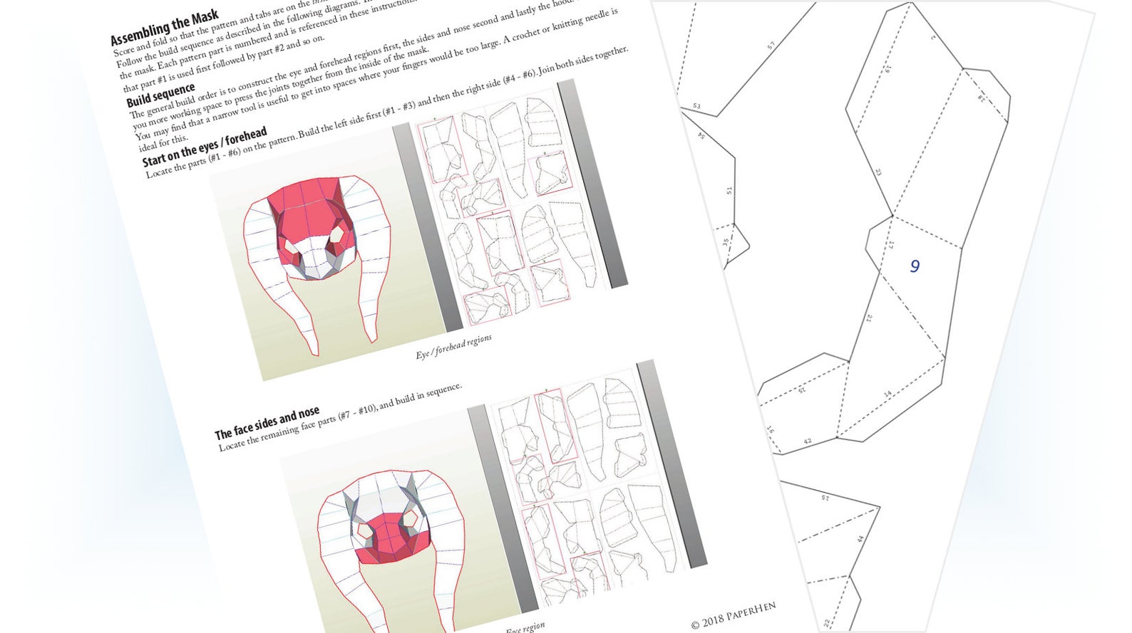 Cobra Snake Face Mask Pattern Papercraft DIY Download - Etsy