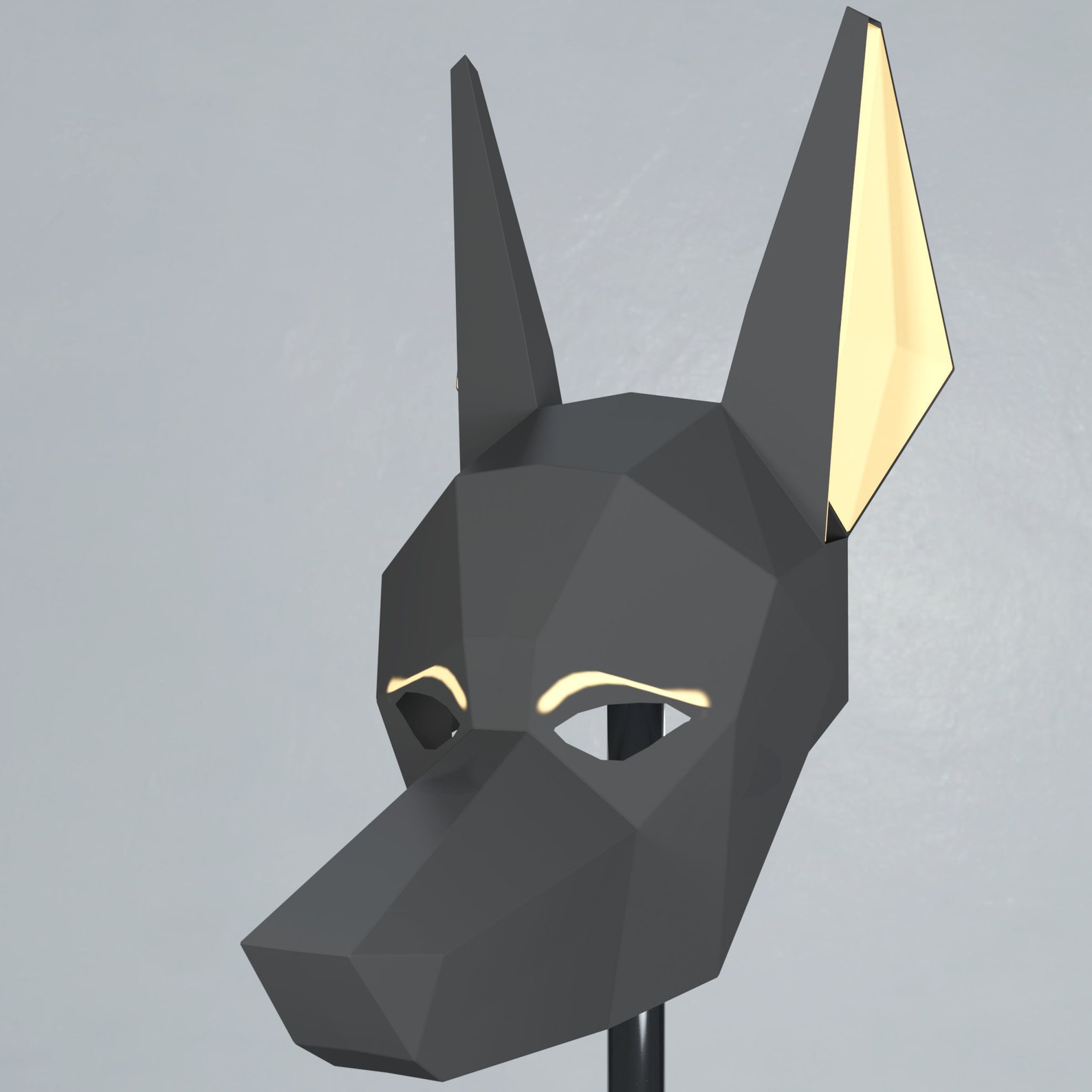 Anubis Mask / Jackal Mask Pattern Papercraft DIY Download - Etsy