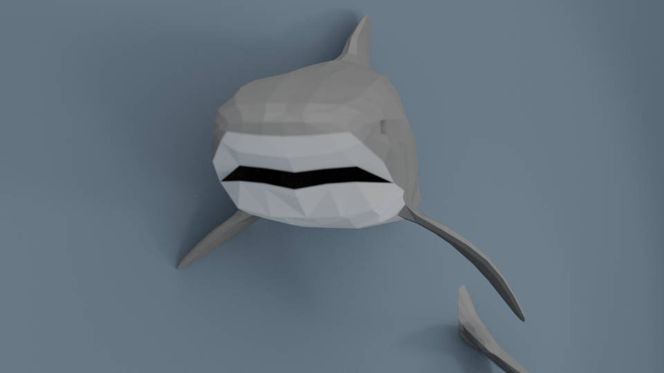 Tiger Shark - Wall Sculpture Pattern - Papercraft DIY - Download, Print ...