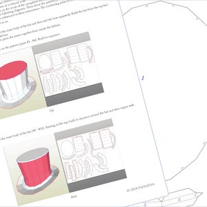 Top Hat Pattern - Papercraft DIY - Download, Print and Make Your Own - Etsy