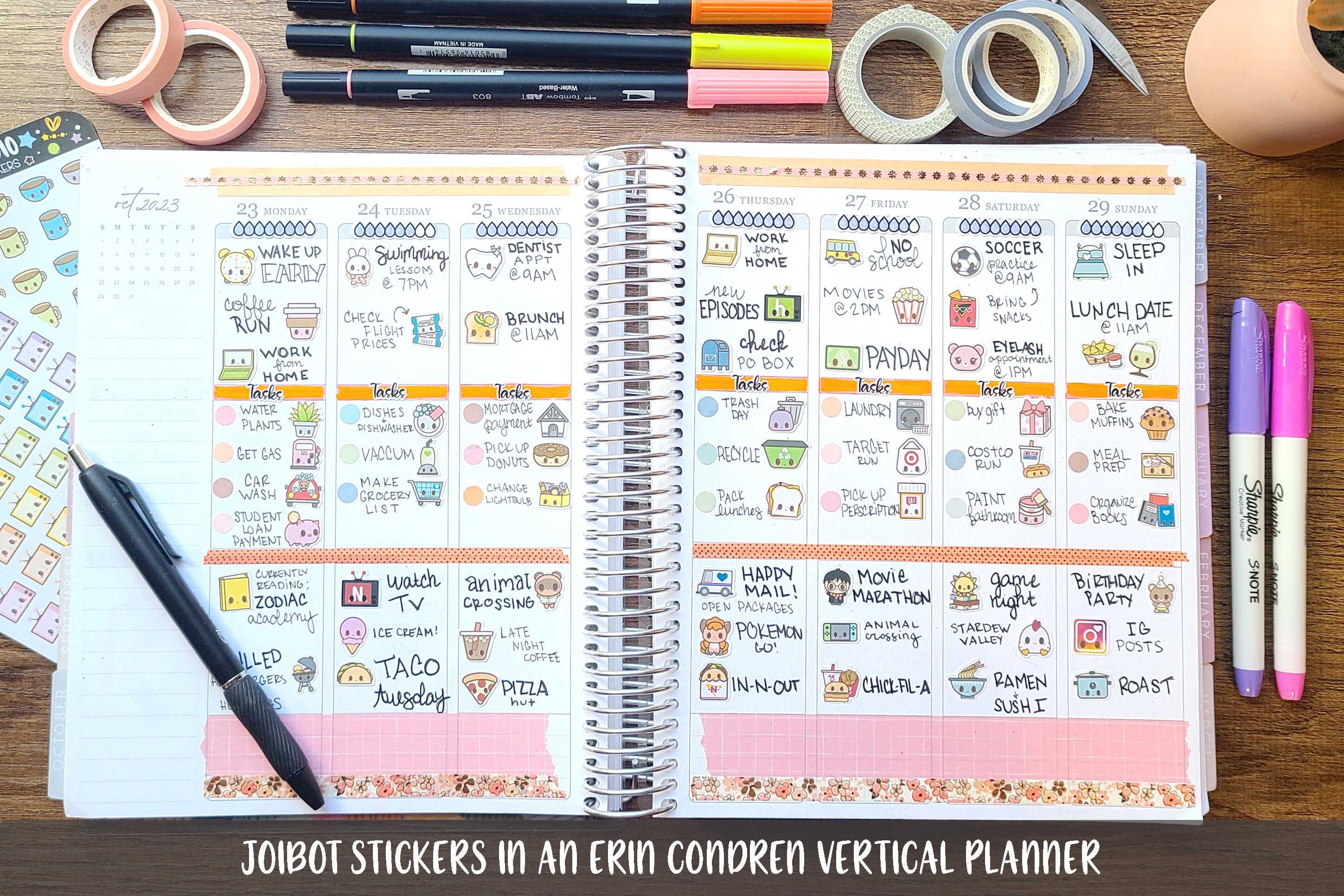 WOODLAND ANIMALS - Kawaii Planner Stickers - Forest Animal Stickers ...