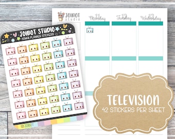 42 Cute Tv/programme Planner Stickers - Etsy