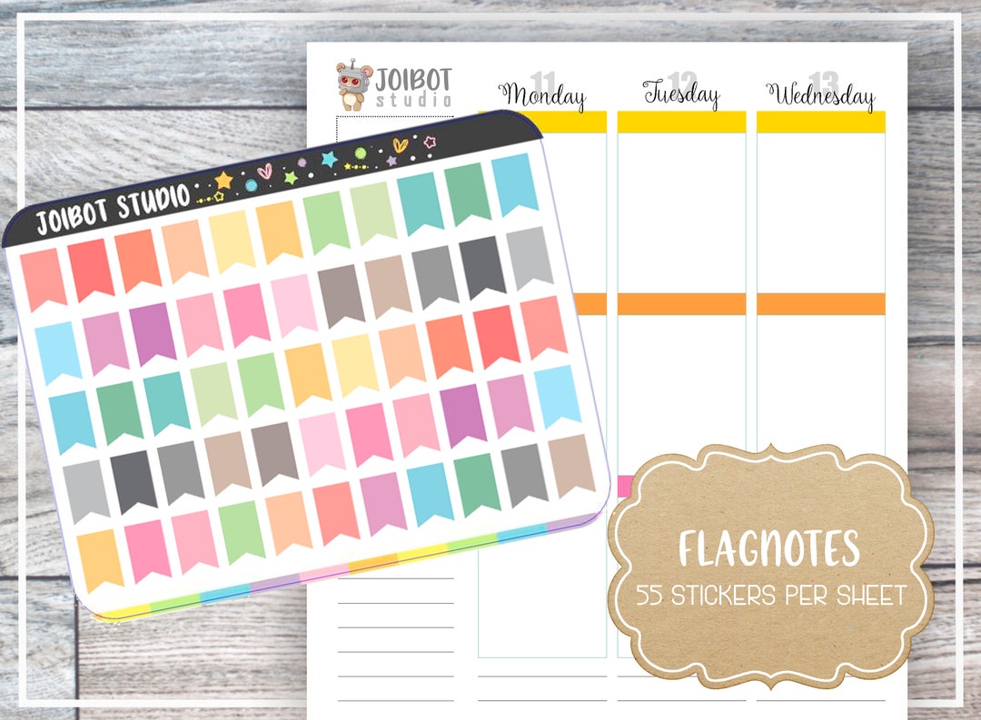 FLAGNOTES - Kawaii Planner Stickers - Functional Stickers - Journal ...