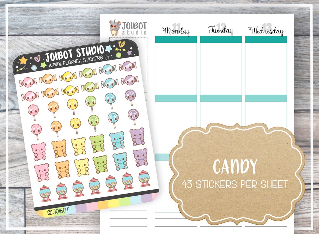 CANDY - Kawaii Planner Stickers - Sweets Stickers - Journal Stickers ...