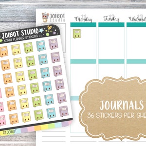 JOURNALS - Kawaii Planner Stickers - Bullet Journal Stickers - Journal ...