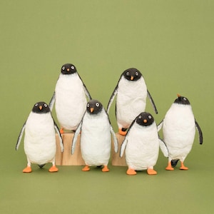 Spun Cotton Penguin, Handmade Original, Art Doll, Papier Mache Animal ...
