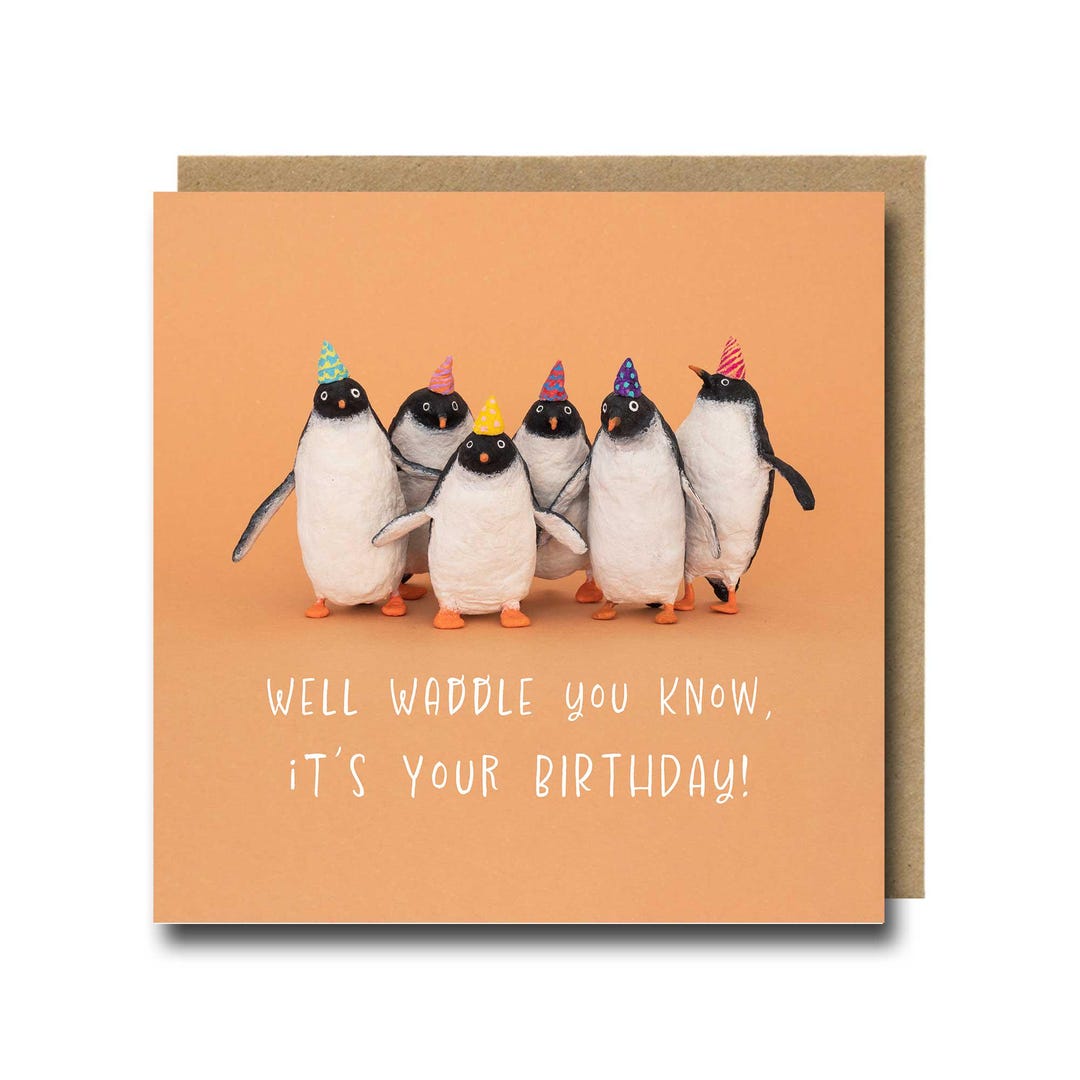 Penguin Card, Funny Birthday Card, Penguin Birthday Card, Cards UK ...