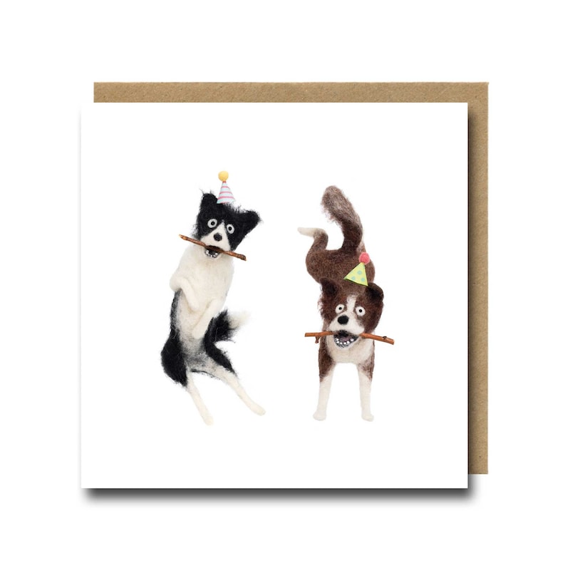 Felt Border Collie Brown - Etsy UK