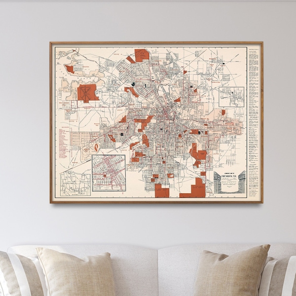 Fort Worth Vintage Poster - Etsy