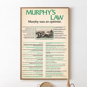 Murphy's Law Poster Print - Etsy