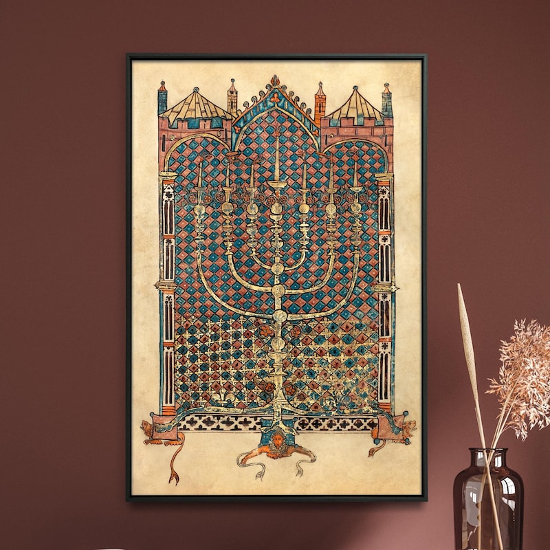 Menorah Wall Art - Etsy