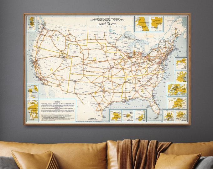 Emslie Diagram of Meteorology - Vintage Meteorological Art Print - Home ...