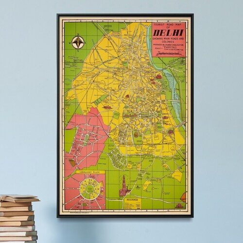 Delhi IA Map Print Iowa Art Poster - Etsy
