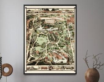 Central Park Map Printable, NYC Map Poster, Central Park Wall Art ...