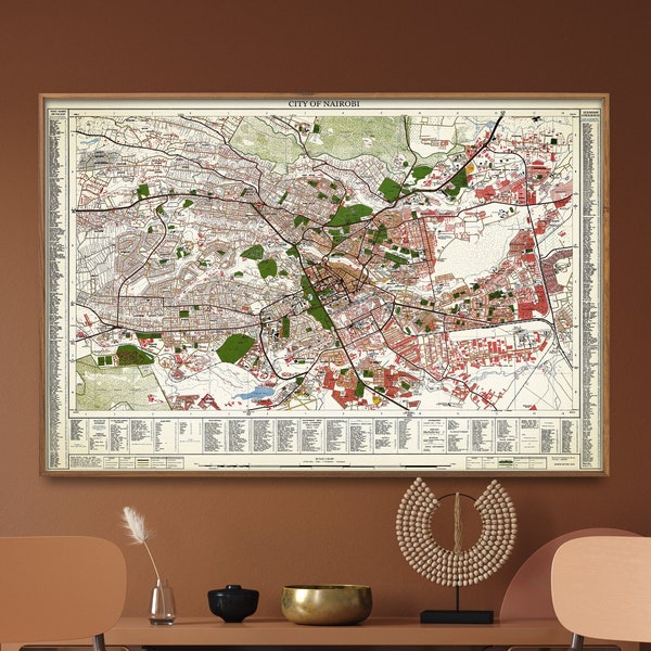 Old Map of Kenya - Etsy
