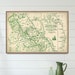 Mammoth Lakes Region Vintage Fishing Map Print, Mammoth Lakes ...