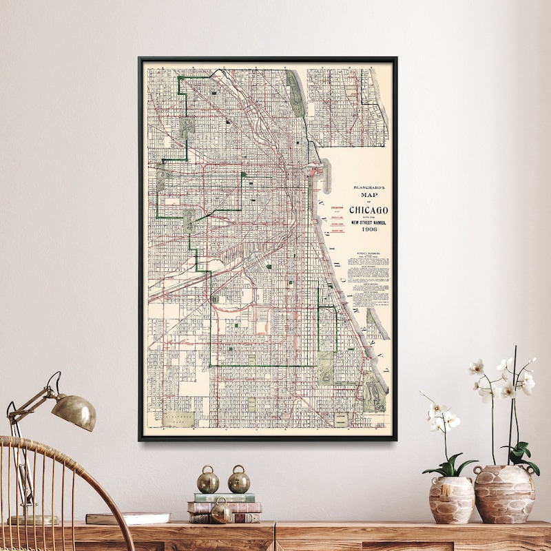 Chicago Vintage Map - Etsy
