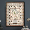 Mammoth Lakes Region Vintage Fishing Map Print Mammoth Lakes ...