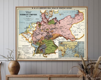 Germany 1860, German History Art, Germany Vintage Map, German History ...
