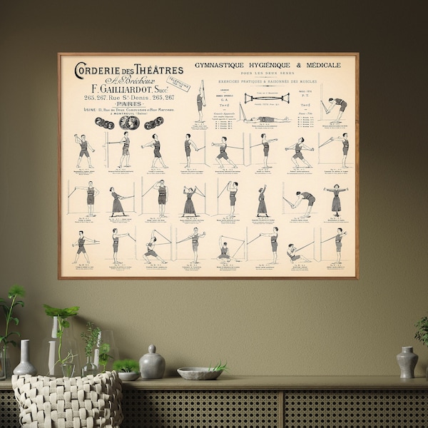 Wall Exercise Chart - Etsy