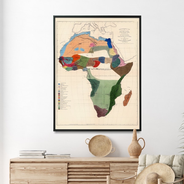 Africa Map Print - Etsy