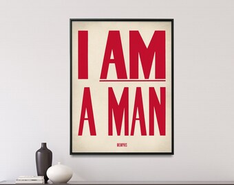 I am a man sanitation strike memphis 1968 poster - Etsy.de