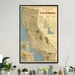 California Map Wall Art, Vintage California Map Print, Large Map Poster ...