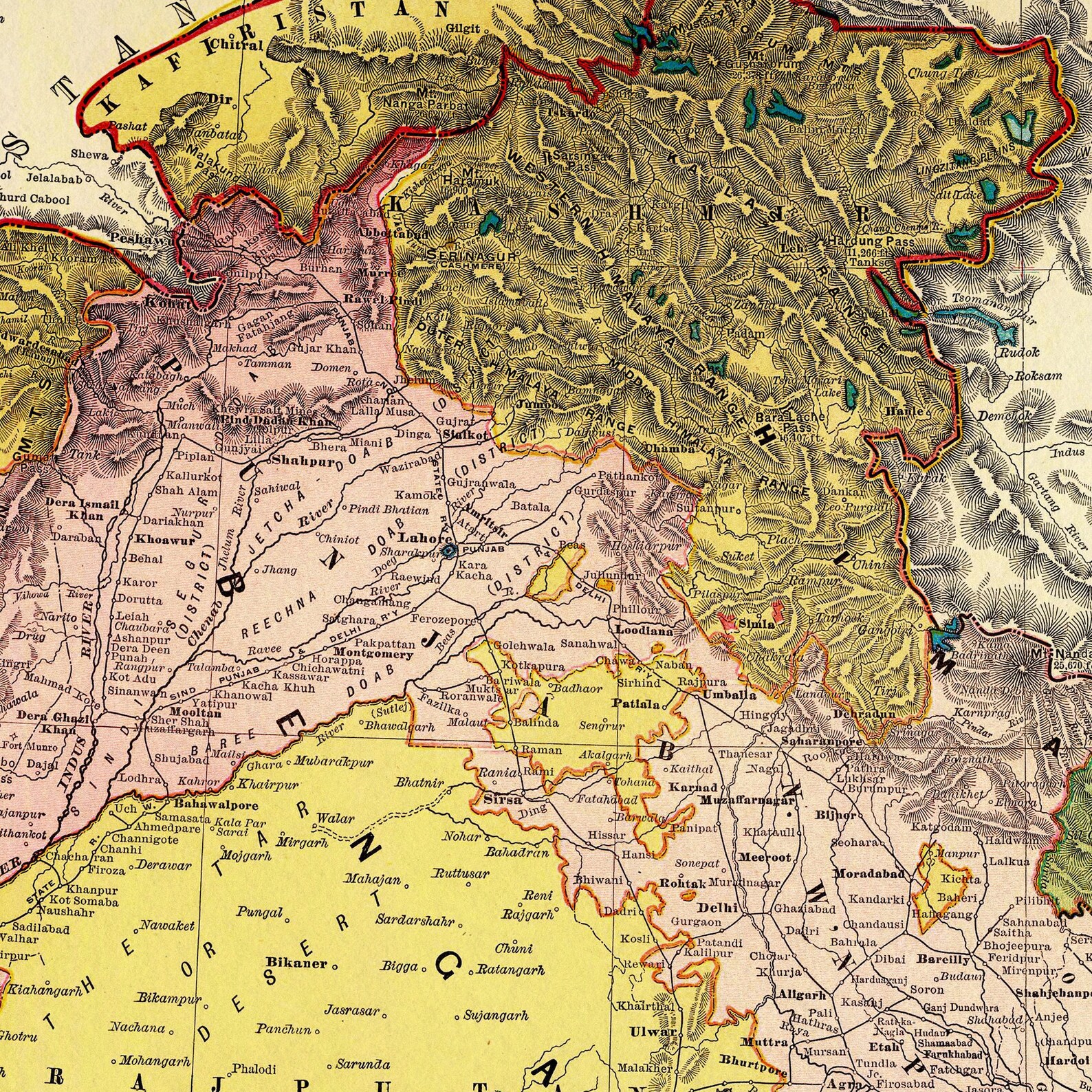 Old Map of India Vintage India Map India Poster Decor - Etsy