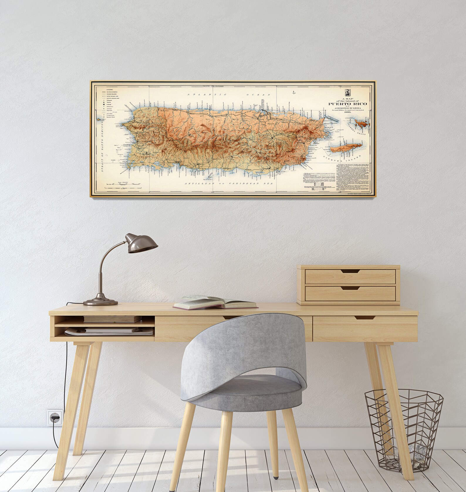 Old Map of Puerto Rico Puerto Rico Vintage Map Print Puerto - Etsy