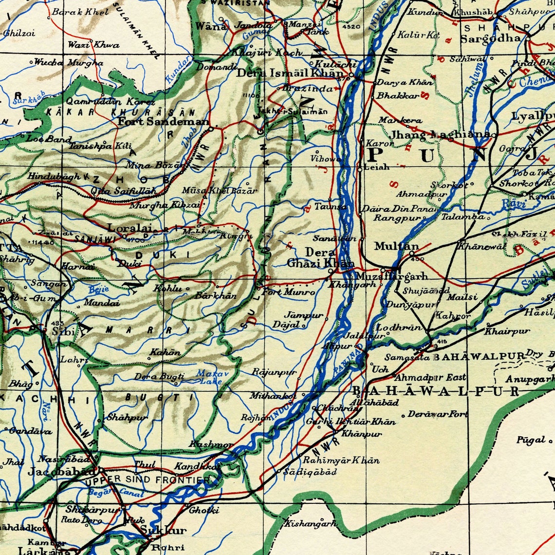 Old Map of Pakistan Pakistan Gift Pakistan Home Wall Art - Etsy