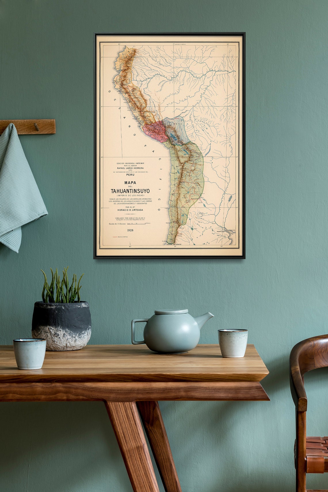 Inca Empire Vintage Map Print Inca Map Poster Peru Wall Art | Etsy